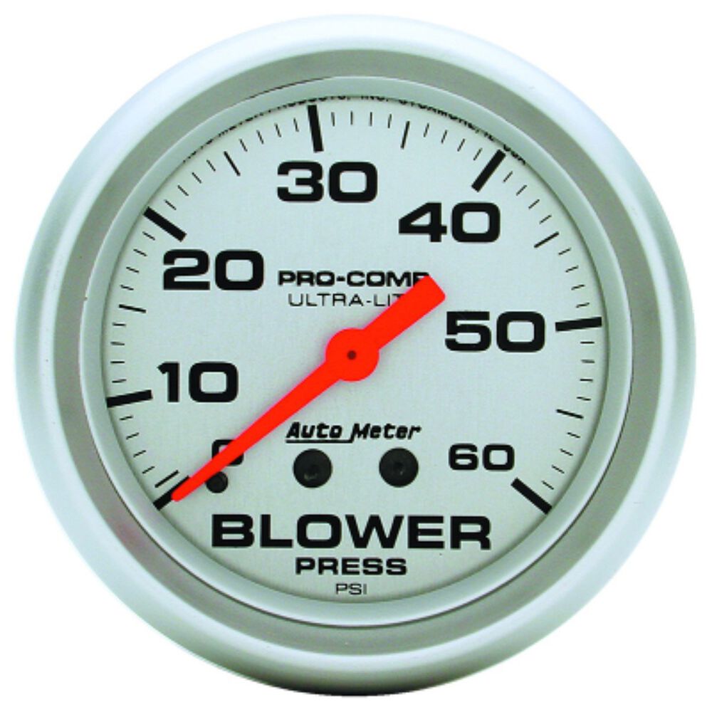 Autometer Ultra Lite Blower Pressure Gauge Mechanical - 10 Feet, 0 - 60 ...