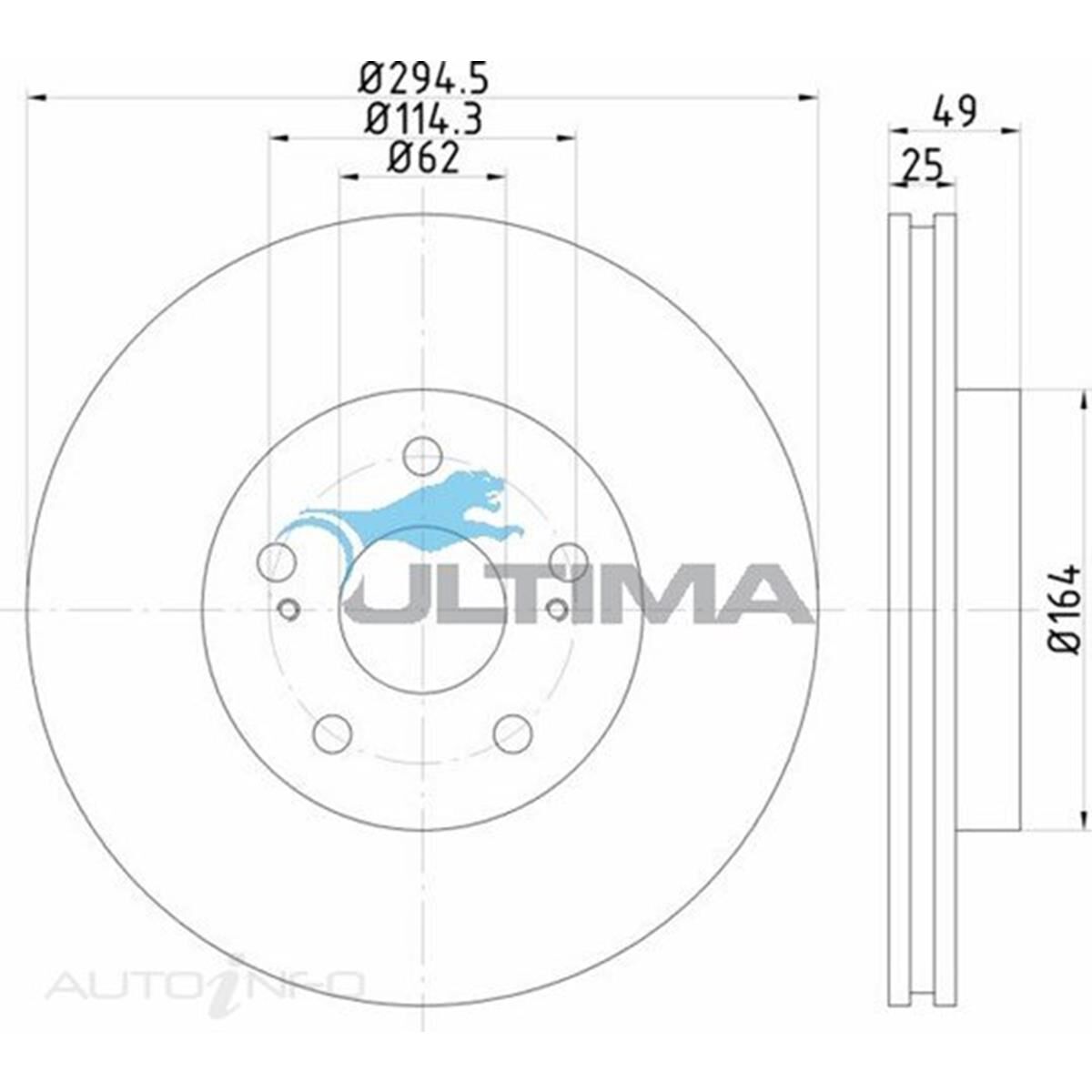 Ultima Brake Rotor - Single, AAP2580 | Supercheap Auto