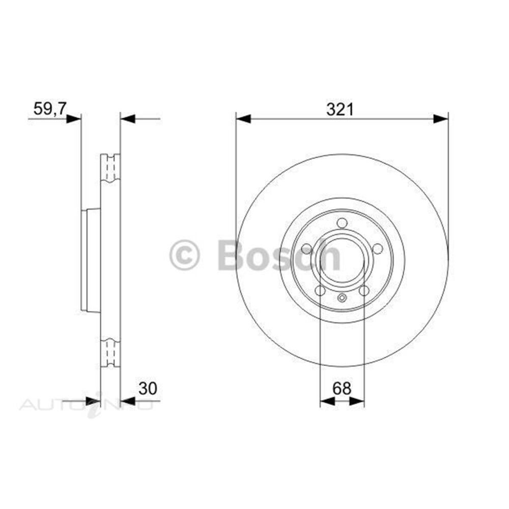 Bosch Disc Brake Rotor - Single, BD1163 | Supercheap Auto