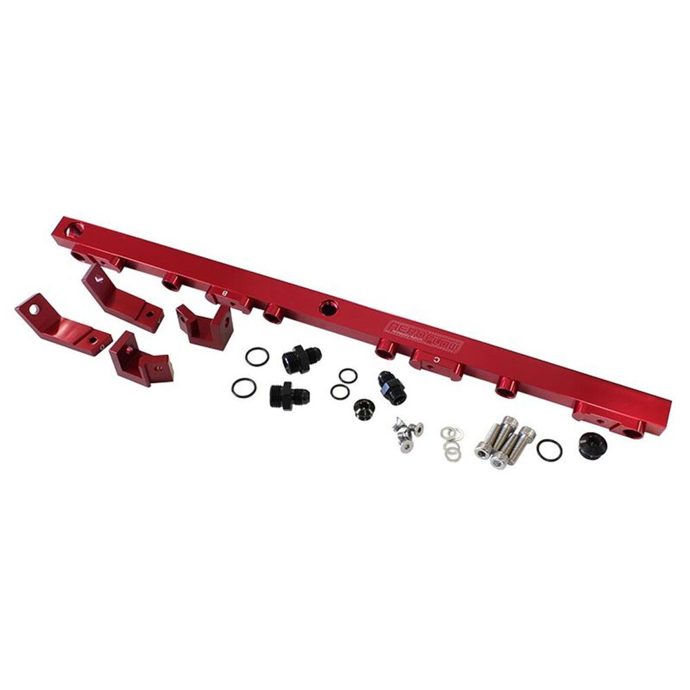 Aeroflow Billet EFI Fuel Rail Kit suit Ford 6cyl. Falcon BA-BF - Red ...