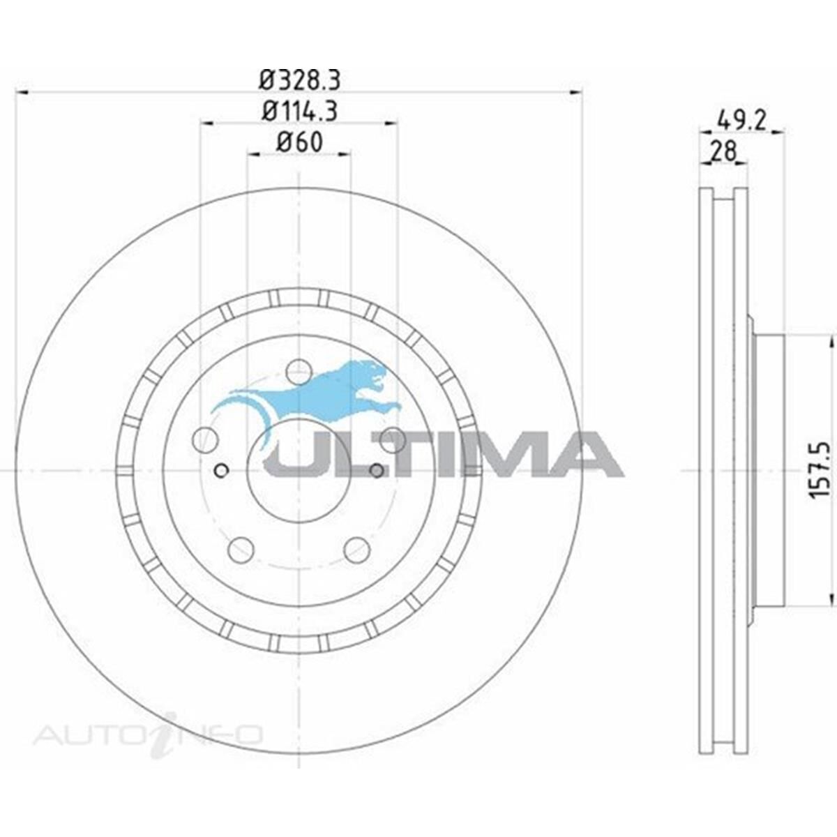 Ultima Brake Rotor - Single, AAP2734 | Supercheap Auto