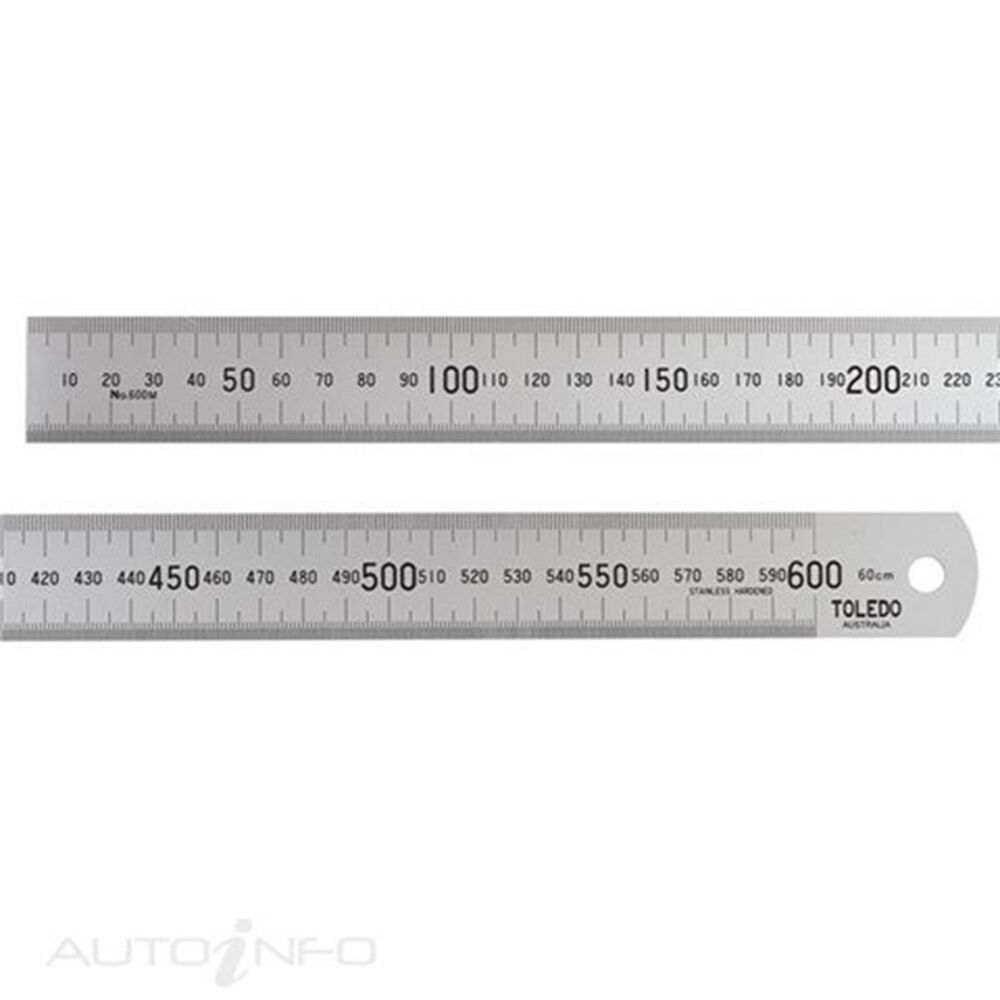 Toledo Stainless Steel Rule - 600mm - 600M | Supercheap Auto