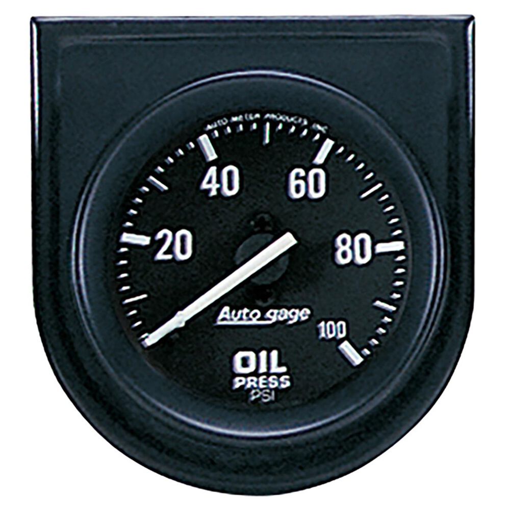 Autometer Auto gage Oil Pressure Gauge In Black Panel - 0 - 100 PSI, 2 ...