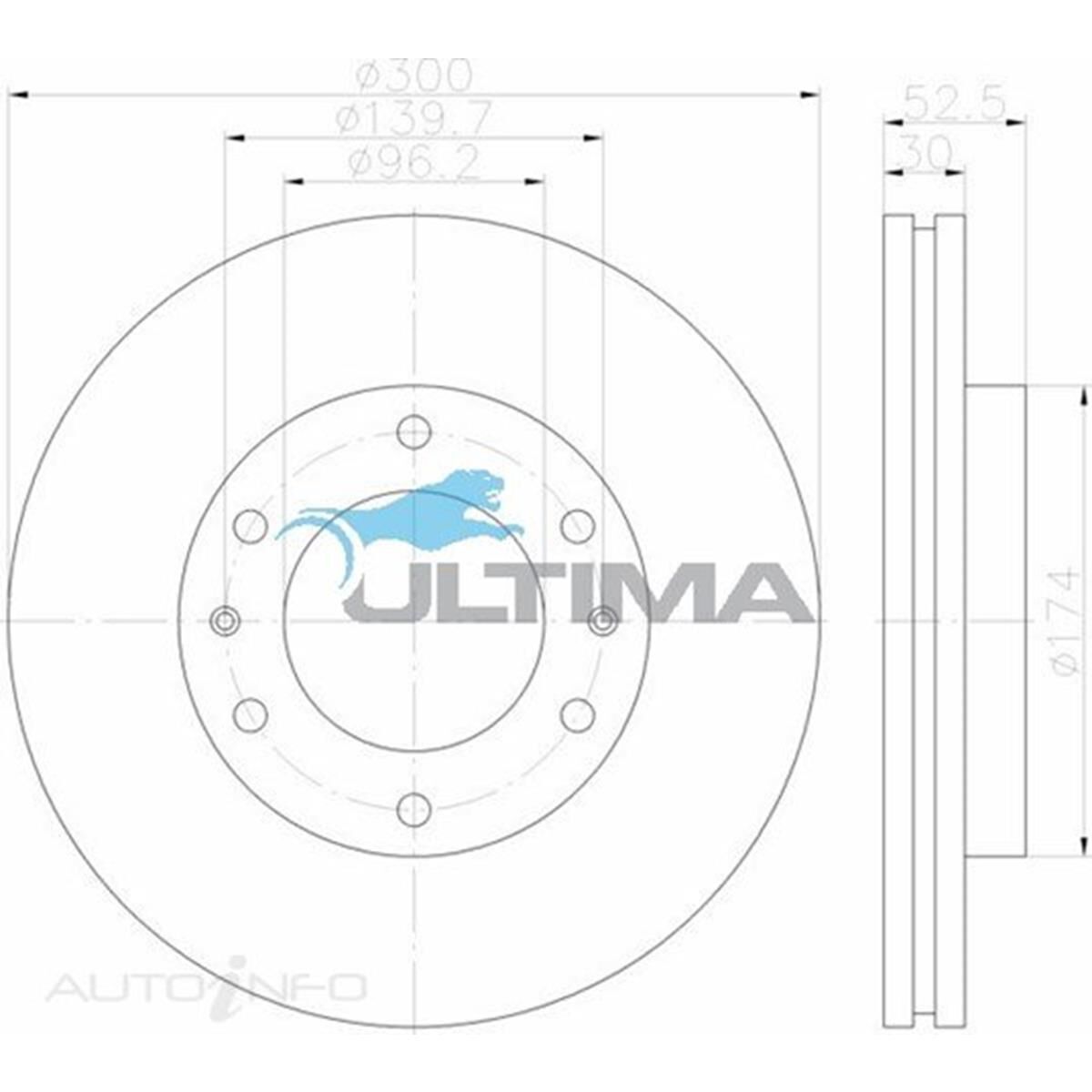 Ultima Brake Rotor - Single, AAP2460 | Supercheap Auto