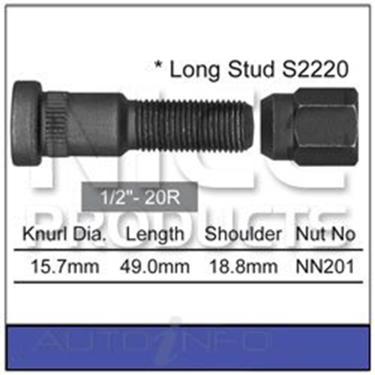 Nice Wheel Stud And Nut Set - NS224 | Supercheap Auto