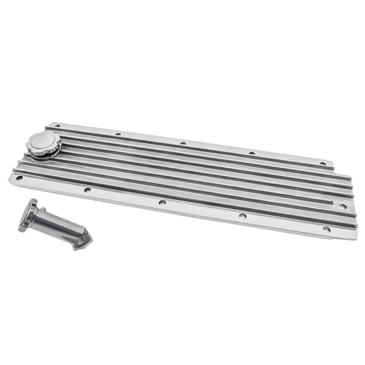 TFI Racing Polished Finned Engine Valley Plate Cover with Oil Filler ...