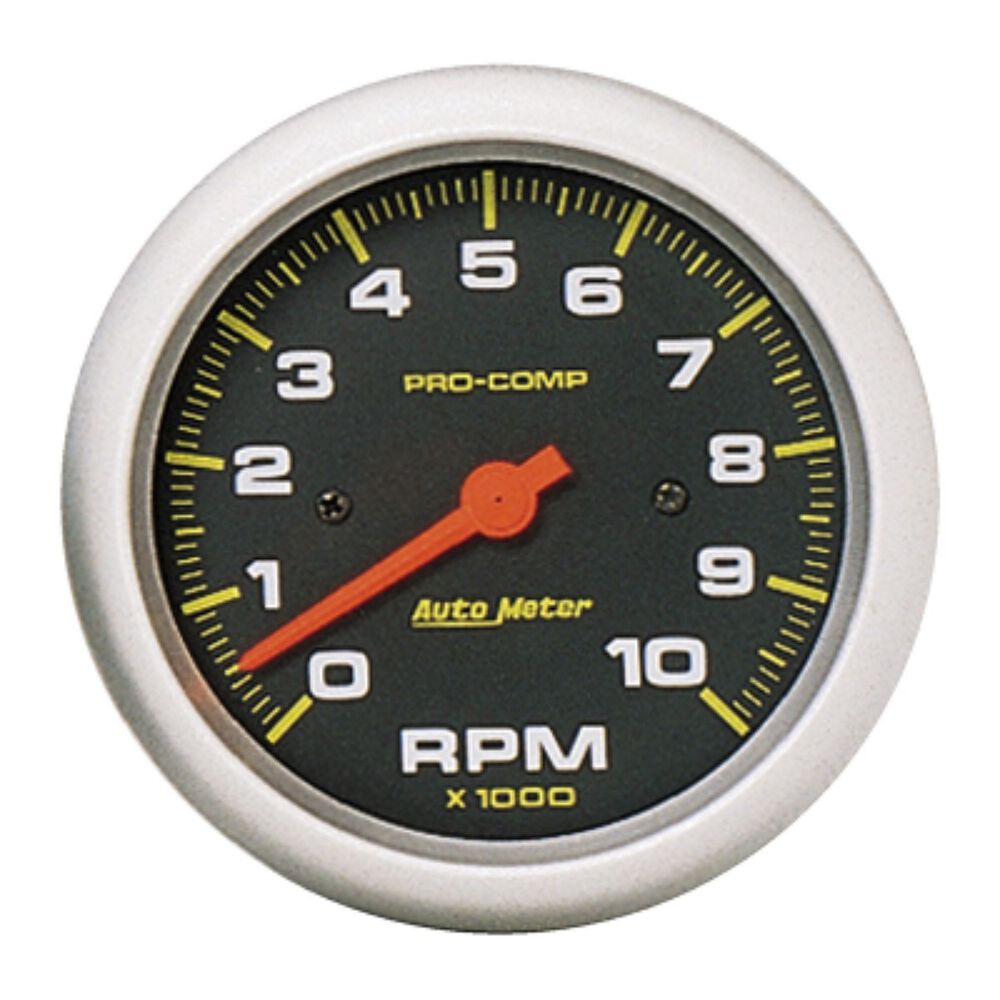 Autometer Tachometer In Dash Standard Ignition - 10,000 RPM, 3 3/8 Inch ...