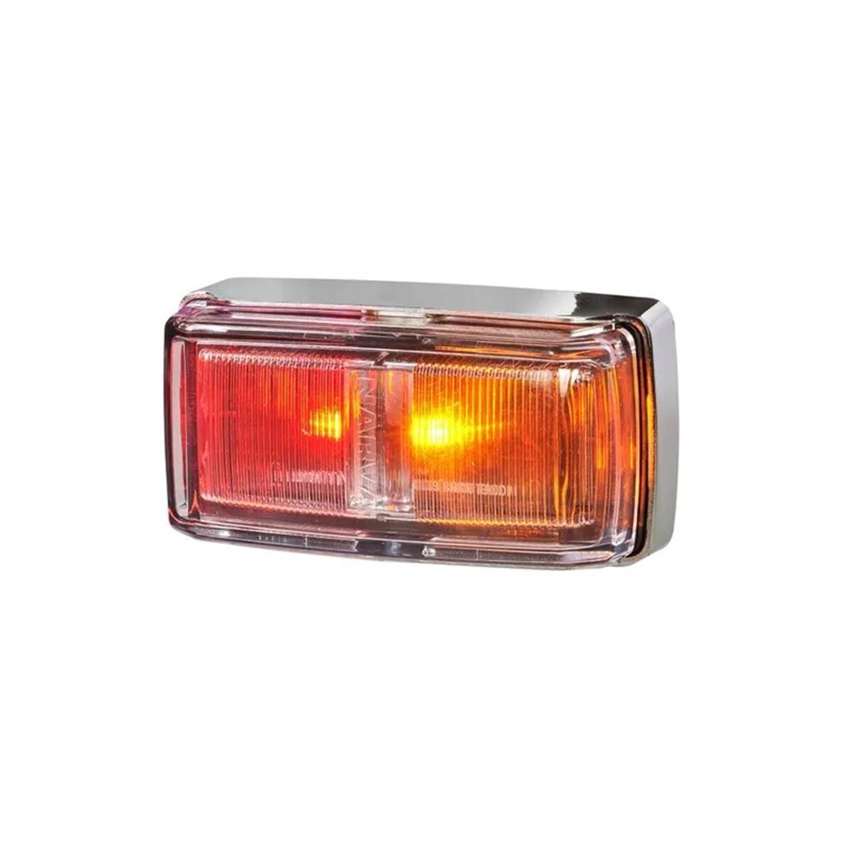 Narva Truck & Trailer LED Red/Amber Side Marker Lamp with Chrome Base ...