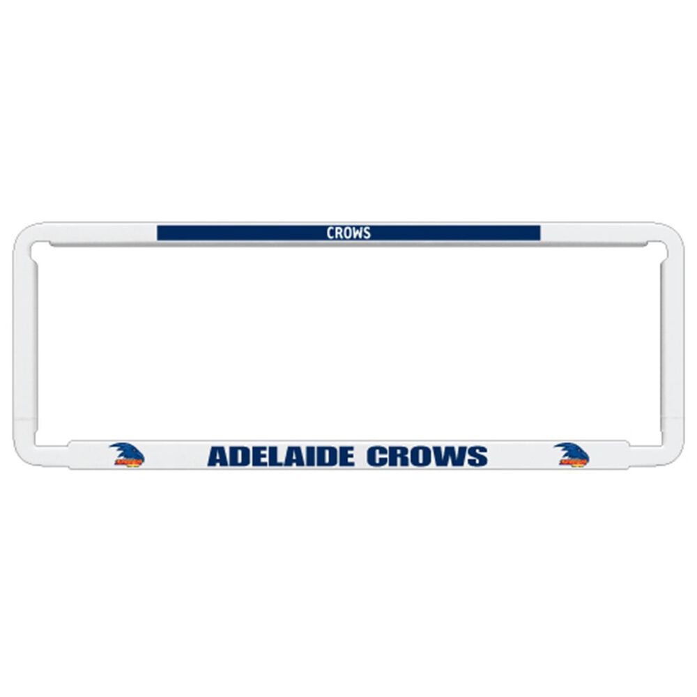 AFL Number Plate Frame - Crows, 6 Figure Clear Standard | Supercheap Auto