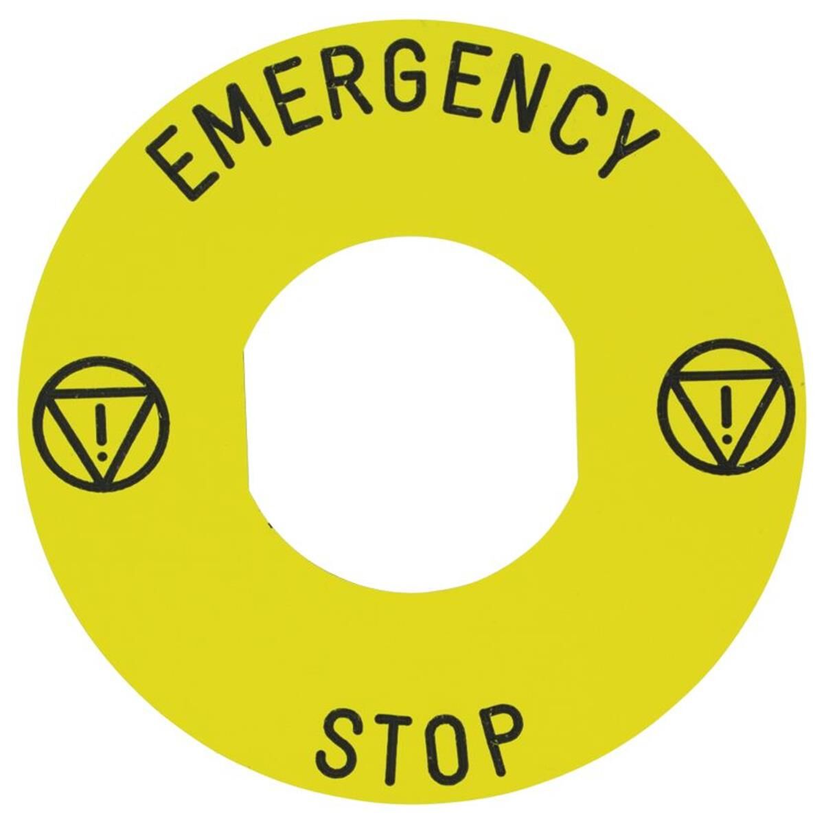Jaylec Emergency Stop Tab Plate Round - SW0195 | Supercheap Auto