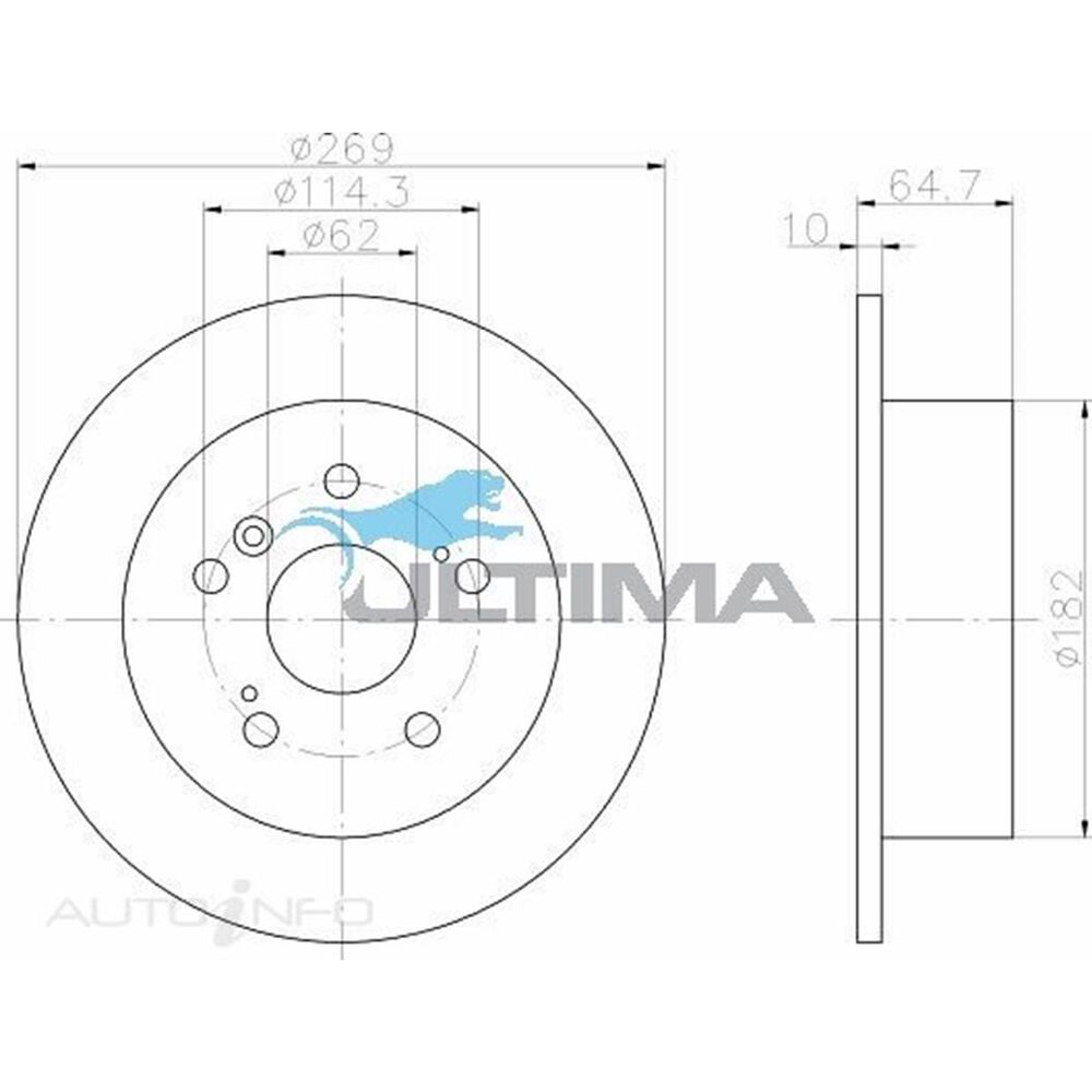 Ultima Brake Rotor - Single, AAP736 | Supercheap Auto
