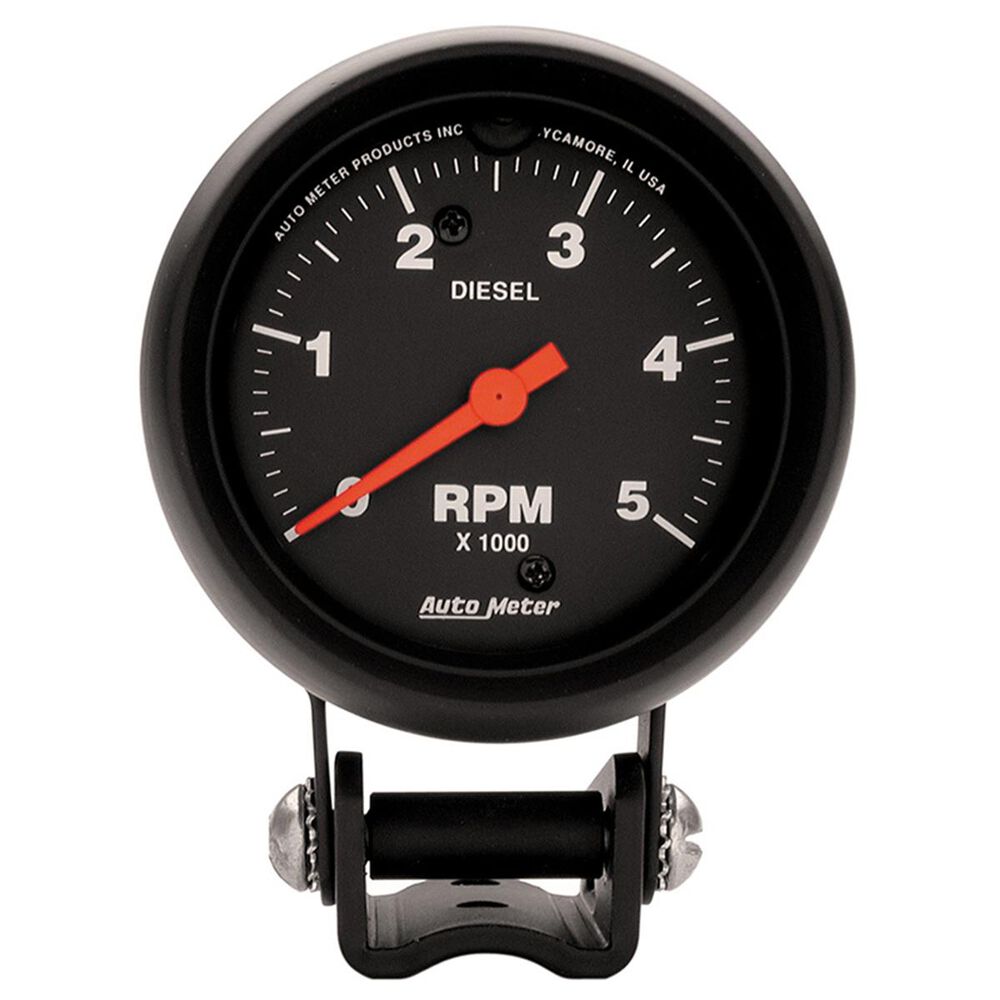 Autometer Z-Series Diesel Tachometer Pedestal Mount - 5,000 RPM, 2 5/8 ...