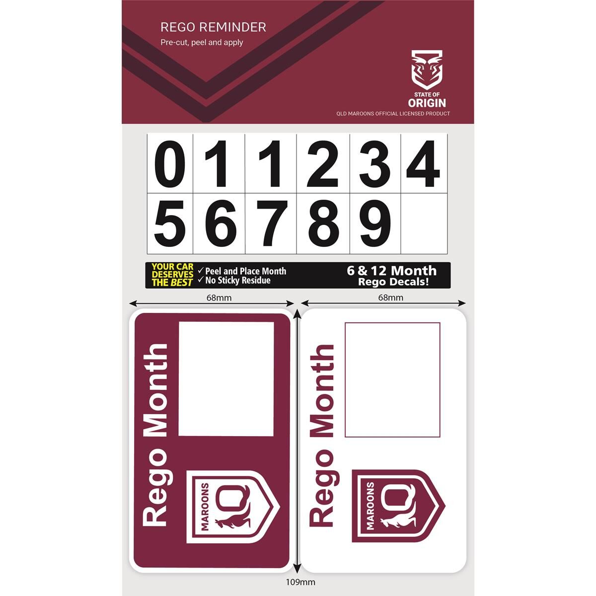 QRL QLD Rego Reminder Decal - Set of 2 - O-RR-QLD | Supercheap Auto