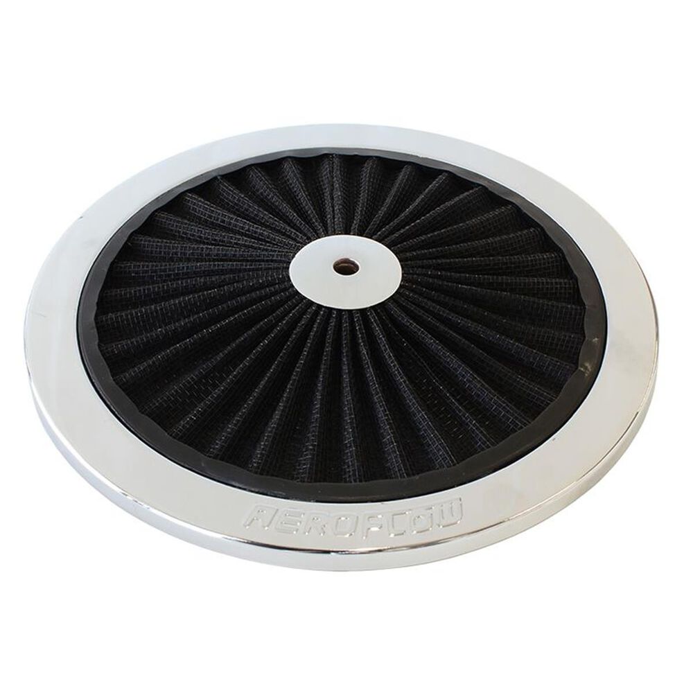 Aeroflow Chrome Full Flow Air Filter Top Plate, AF2851-0901 ...