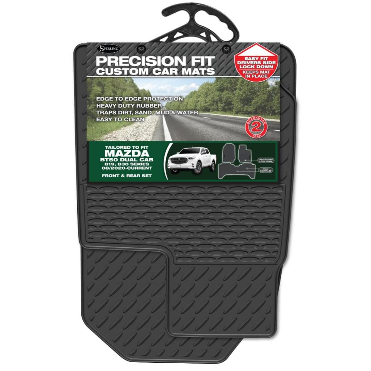 Sperling Precision Fit Custom Rubber Floor Mats to suit Mazda BT-50 B19 ...