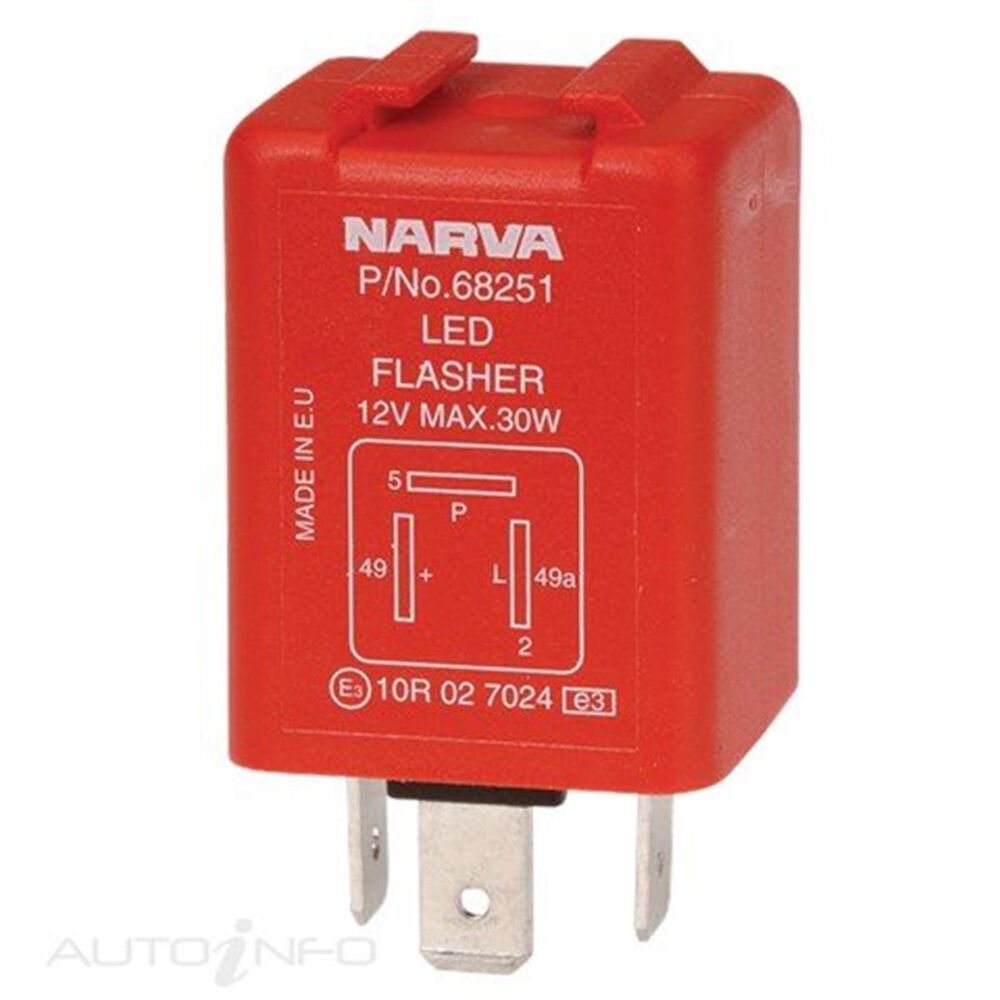 Narva 3 Pin LED Electronic Flasher With Pilot - 12V | Supercheap Auto