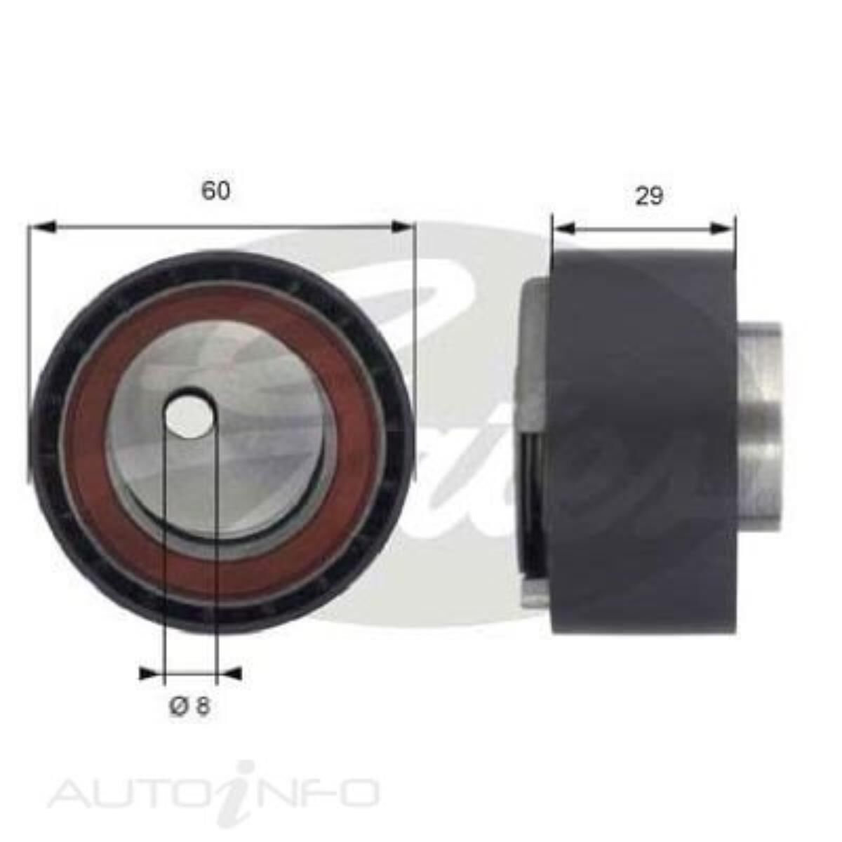 Gates Timing Belt Tensioner Pulley - T43055 | Supercheap Auto