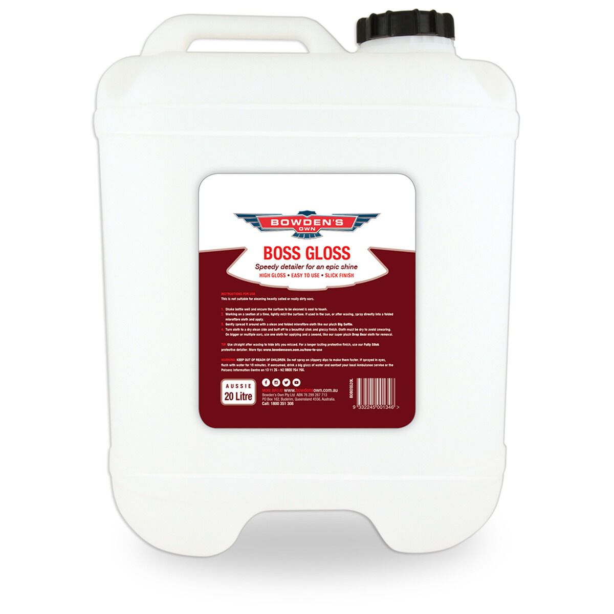 Bowden's Own Boss Gloss 20L BOBOSS20L | Supercheap Auto