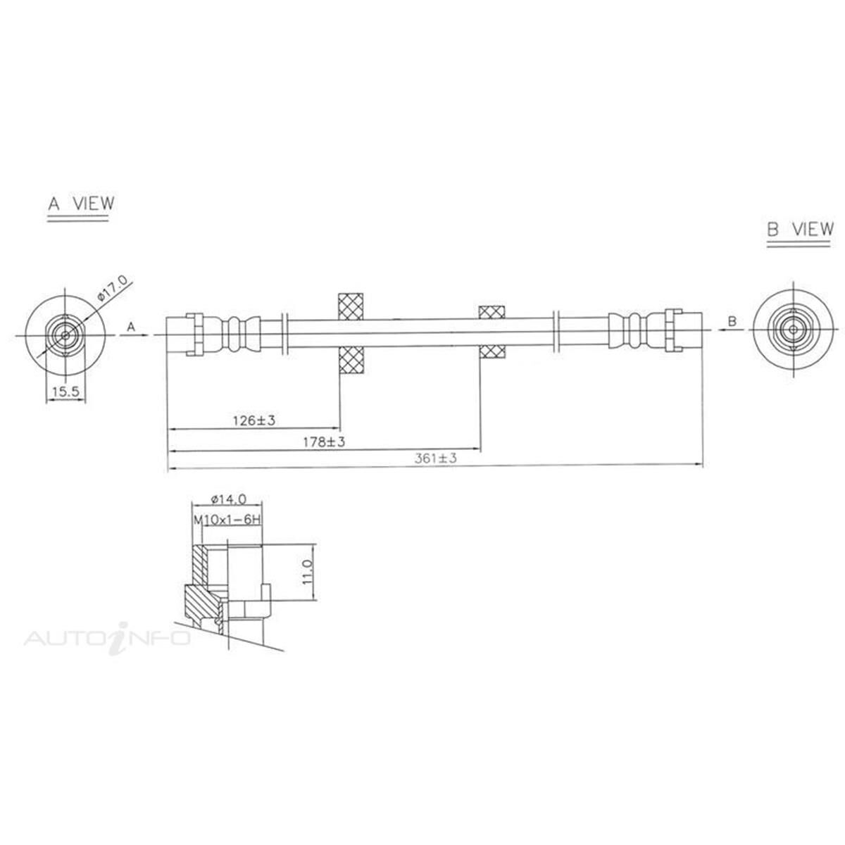 Protex Brake Hose - H3124 | Supercheap Auto