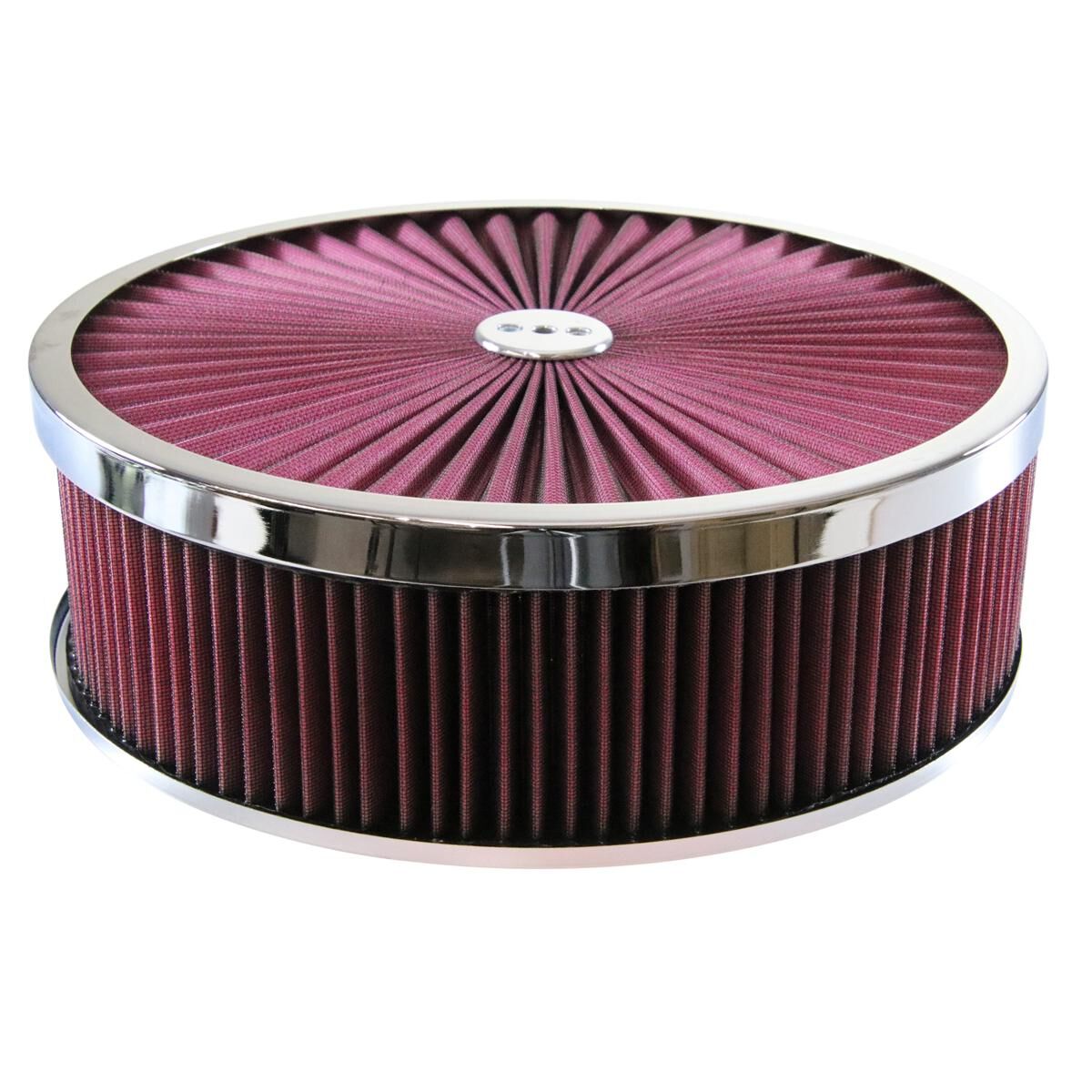 TFI Racing Air Cleaner 14 X 4 Round Chrome Trim Superflow Recessed Base ...