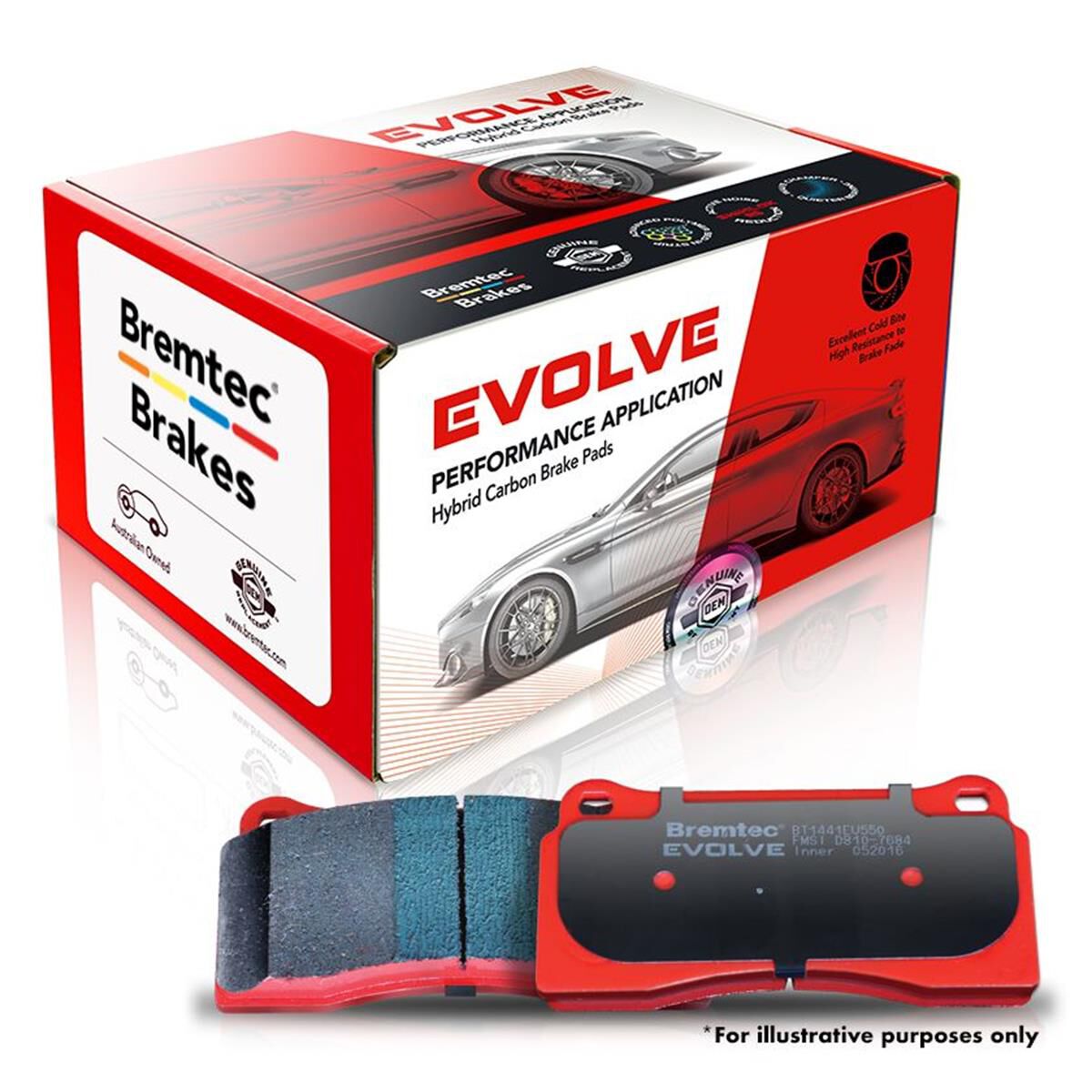 Bremtec Evolve Brake Pads - Hybrid Carbon, BT5790EV550 | Supercheap Auto