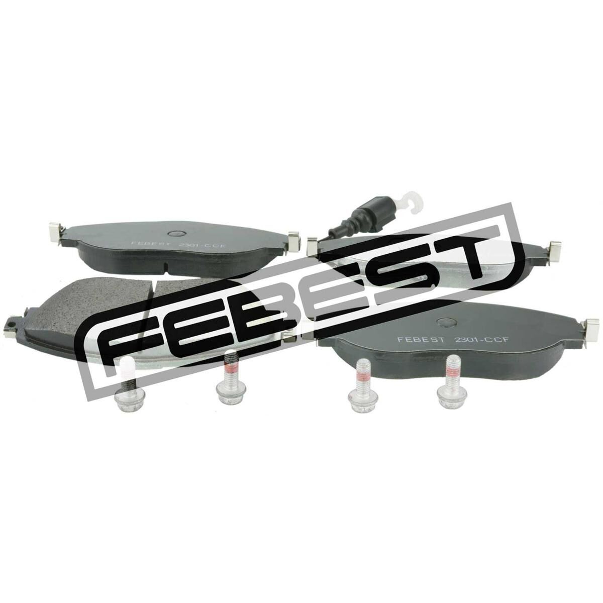 FEBEST Pad Kit Disc Brake Front - Kit Including Bolts With Wear Sensor ...