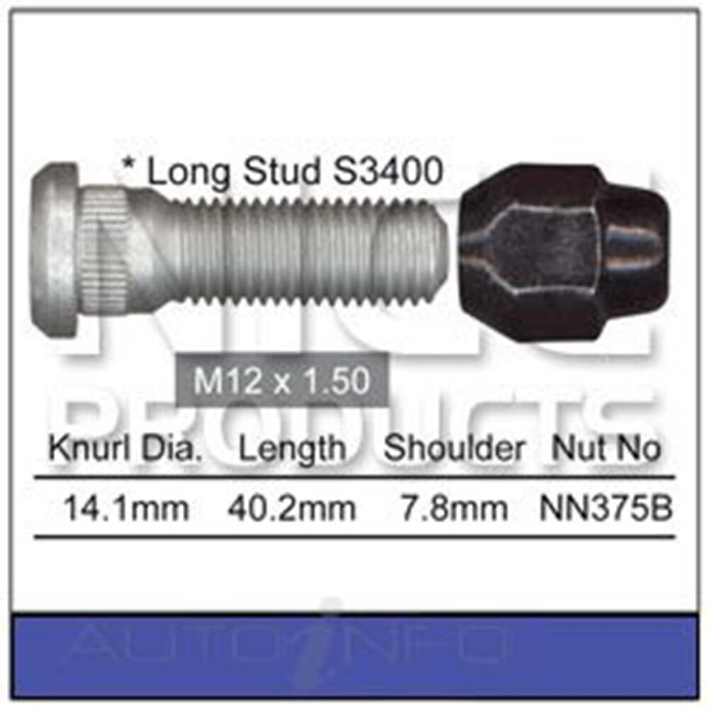 Nice Wheel Stud And Nut Set - NS340X | Supercheap Auto