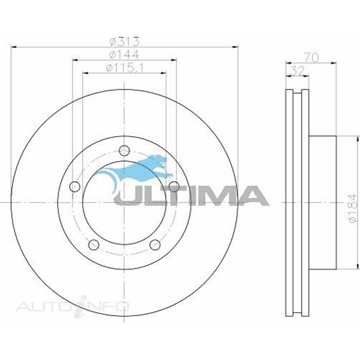 Ultima Brake Rotor - Single, AAP788 | Supercheap Auto