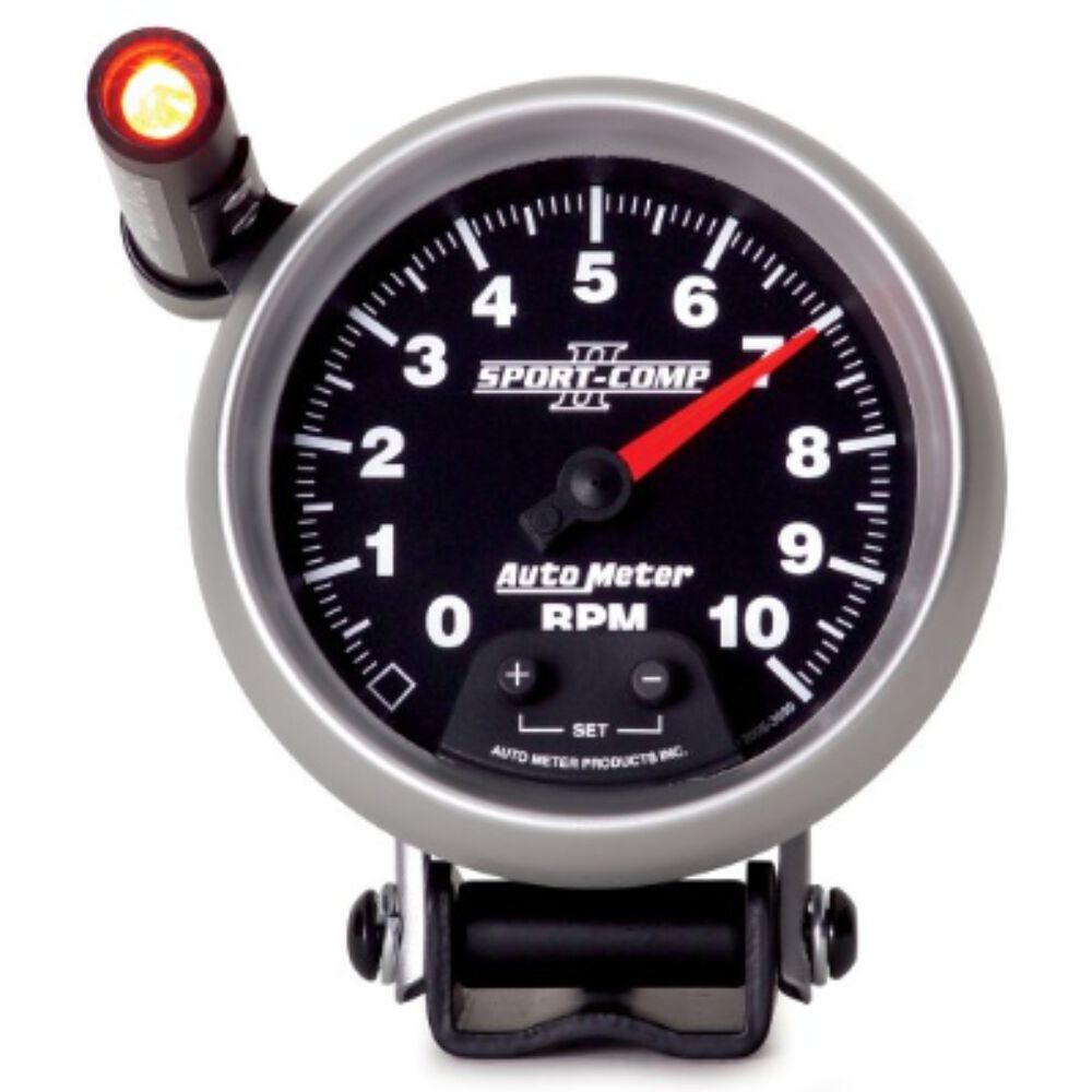 Autometer Sport-Comp II Tachometer Pedestal Shift Light - 10,000 RPM, 3 ...