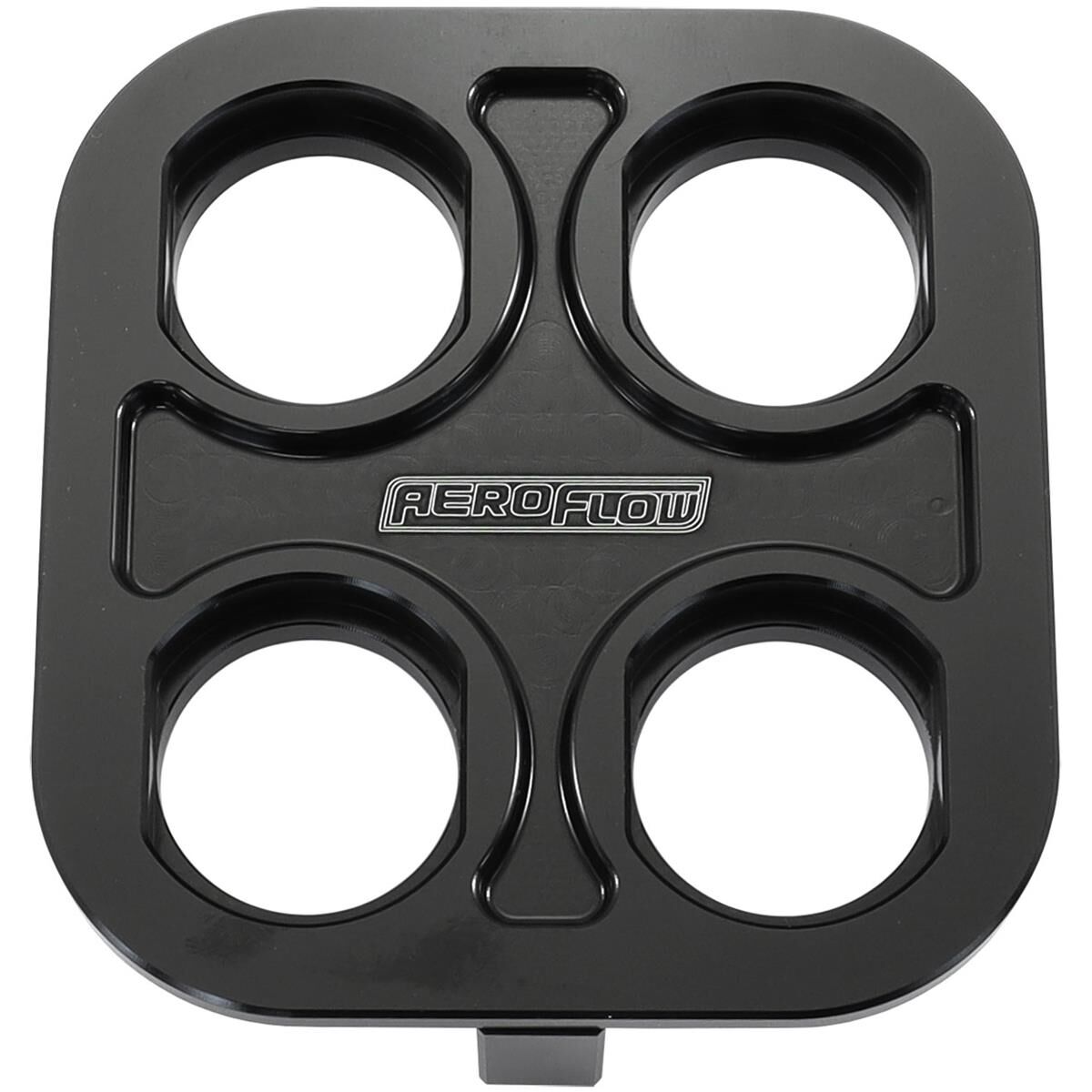 Aeroflow Billet Bulkhead Plate 4 Port Square Modular Universal Blackan ...