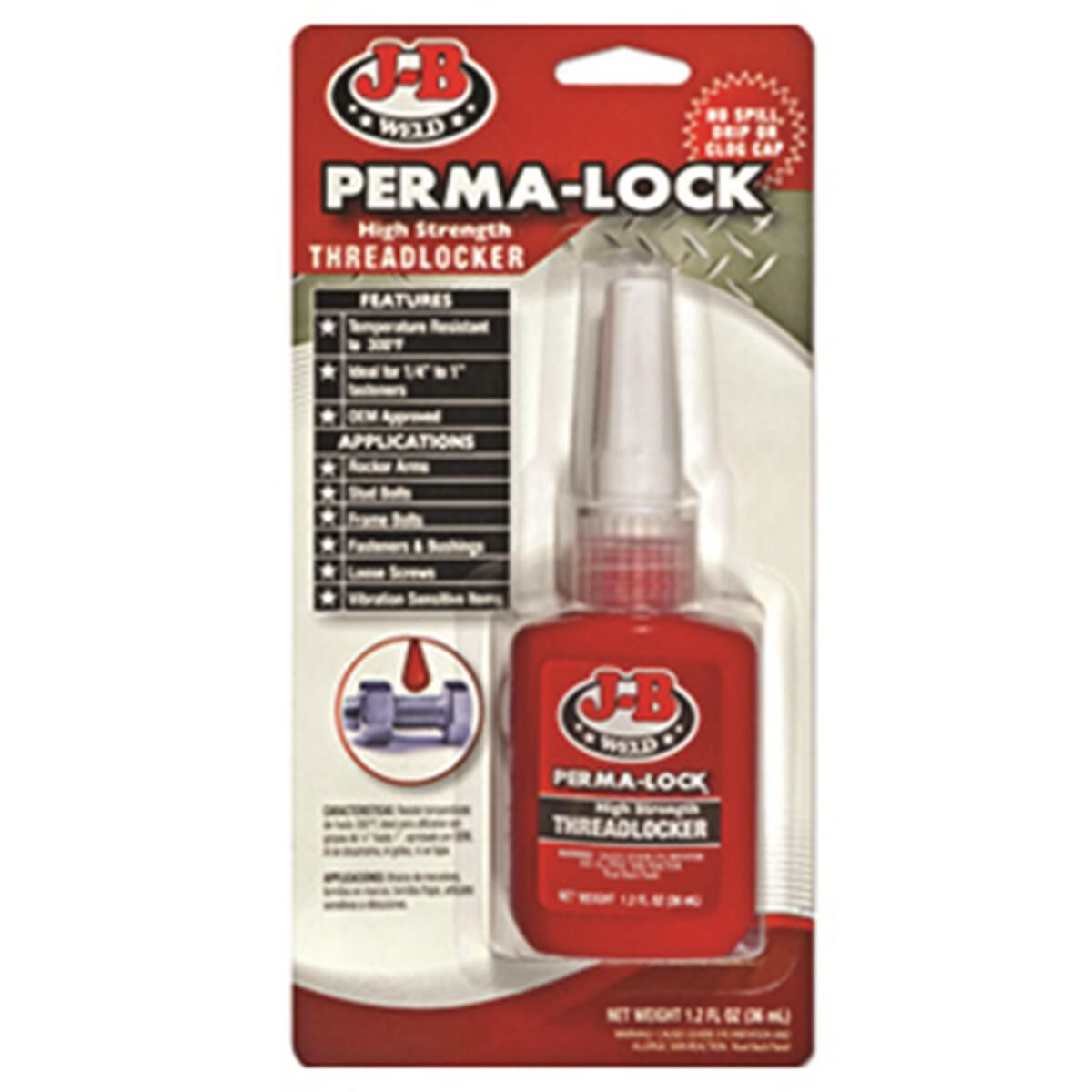 JB Weld Perma-Lock High Strength, 36ml - 27136 | Supercheap Auto