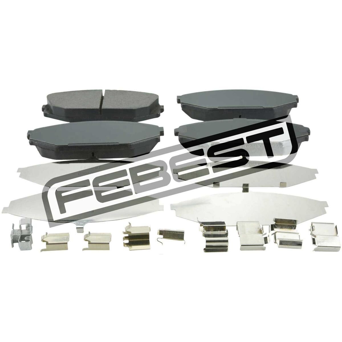 FEBEST Pad Kit Disc Brake Front - Kit With Anti Squeal Shim With ...