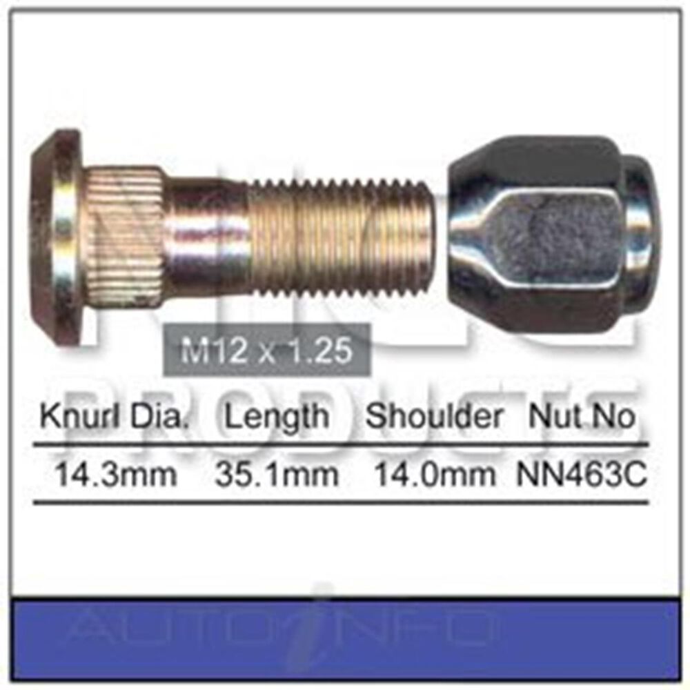 Nice Wheel Stud And Nut Set - NS481 | Supercheap Auto