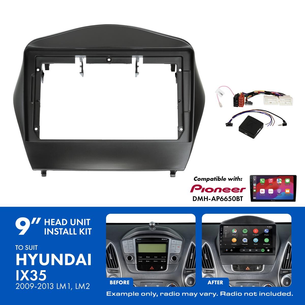 Aerpro 9" Multimedia Receiver Head Unit Kit to suit Hyundai iX35 2009 ...
