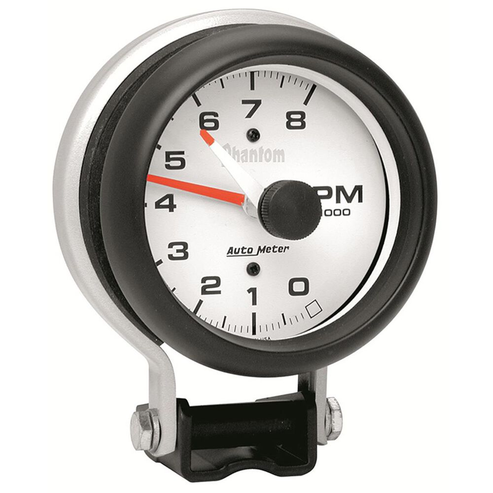 Autometer Phantom Tachometer Pedestal Mount Adjustable Pointer - 8,000 ...