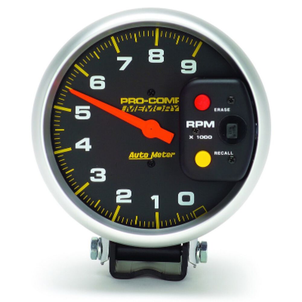 Autometer Pro-Comp Tachometer Standard Ignition - 9,000 RPM, 5 Inch ...
