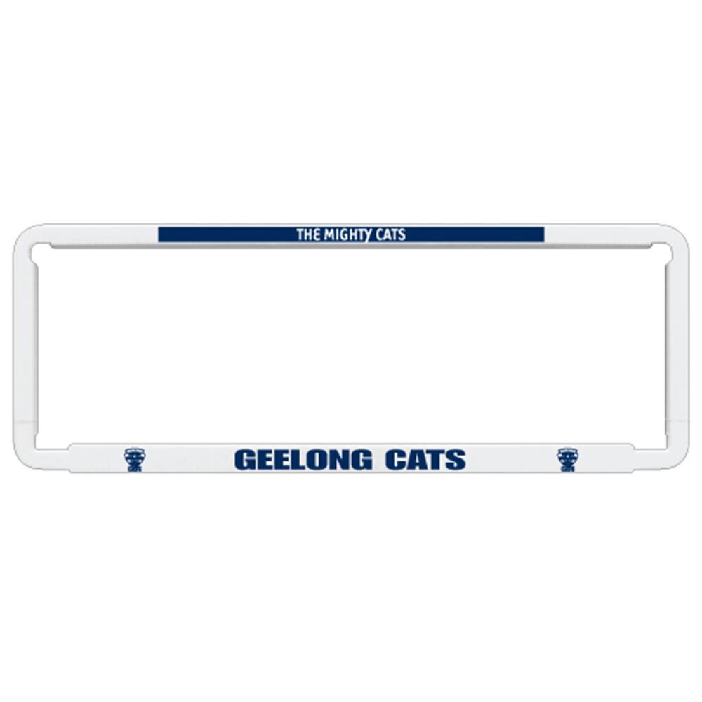 AFL Number Plate Frame - Geelong, 6 Figure Clear Standard | Supercheap Auto