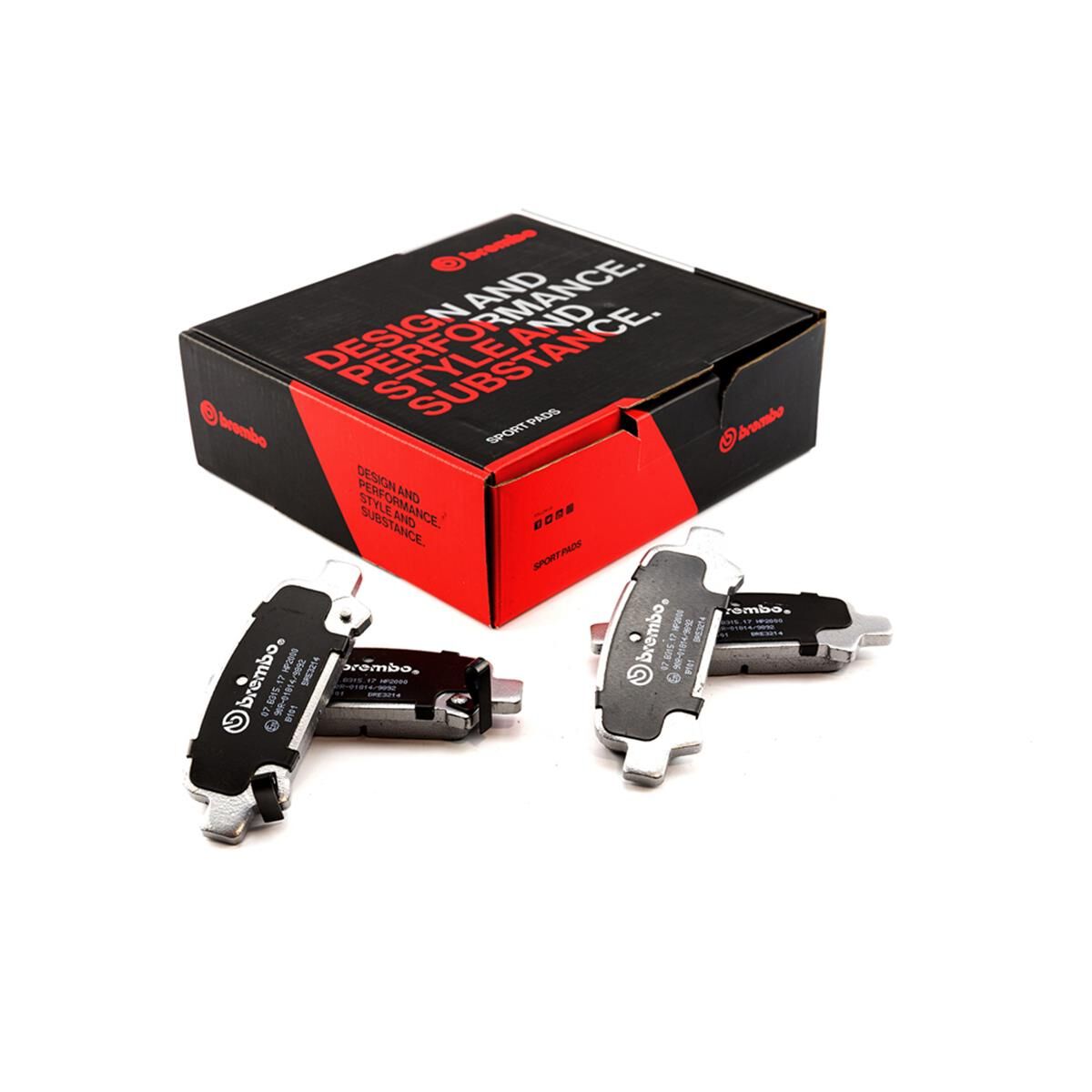 Brembo Performance Sport HP2 Brake Disc Pads - Rear Axle Set - 07.B315 ...