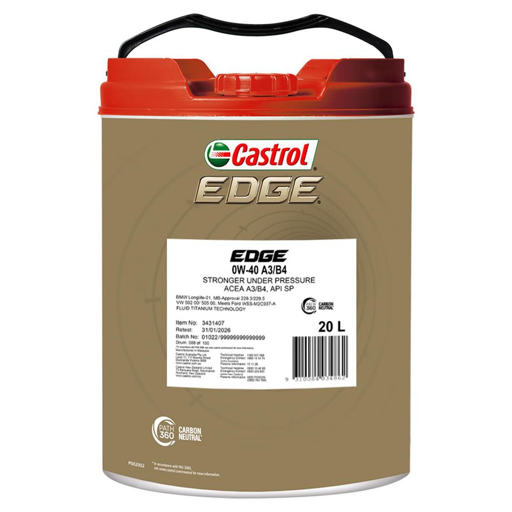Castrol Edge 0W-40 20L - 3431407 | Supercheap Auto