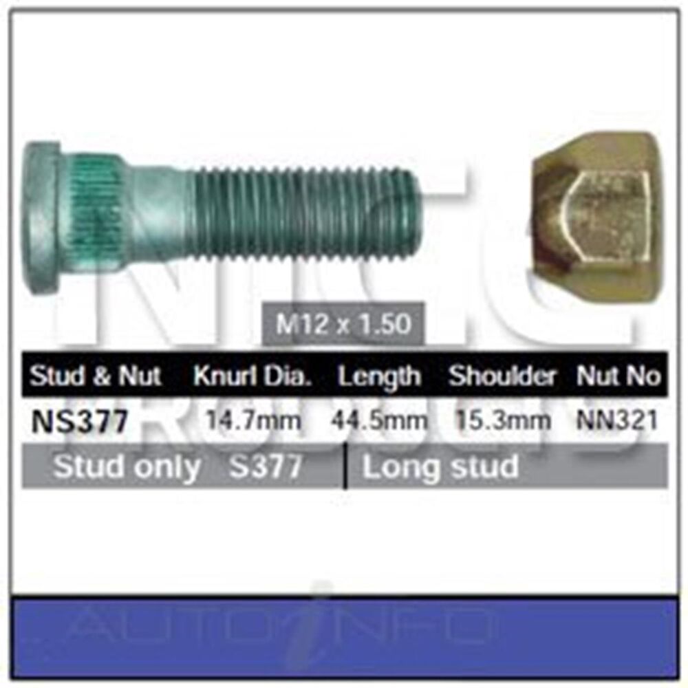 Nice Wheel Stud And Nut Set - NS377 | Supercheap Auto