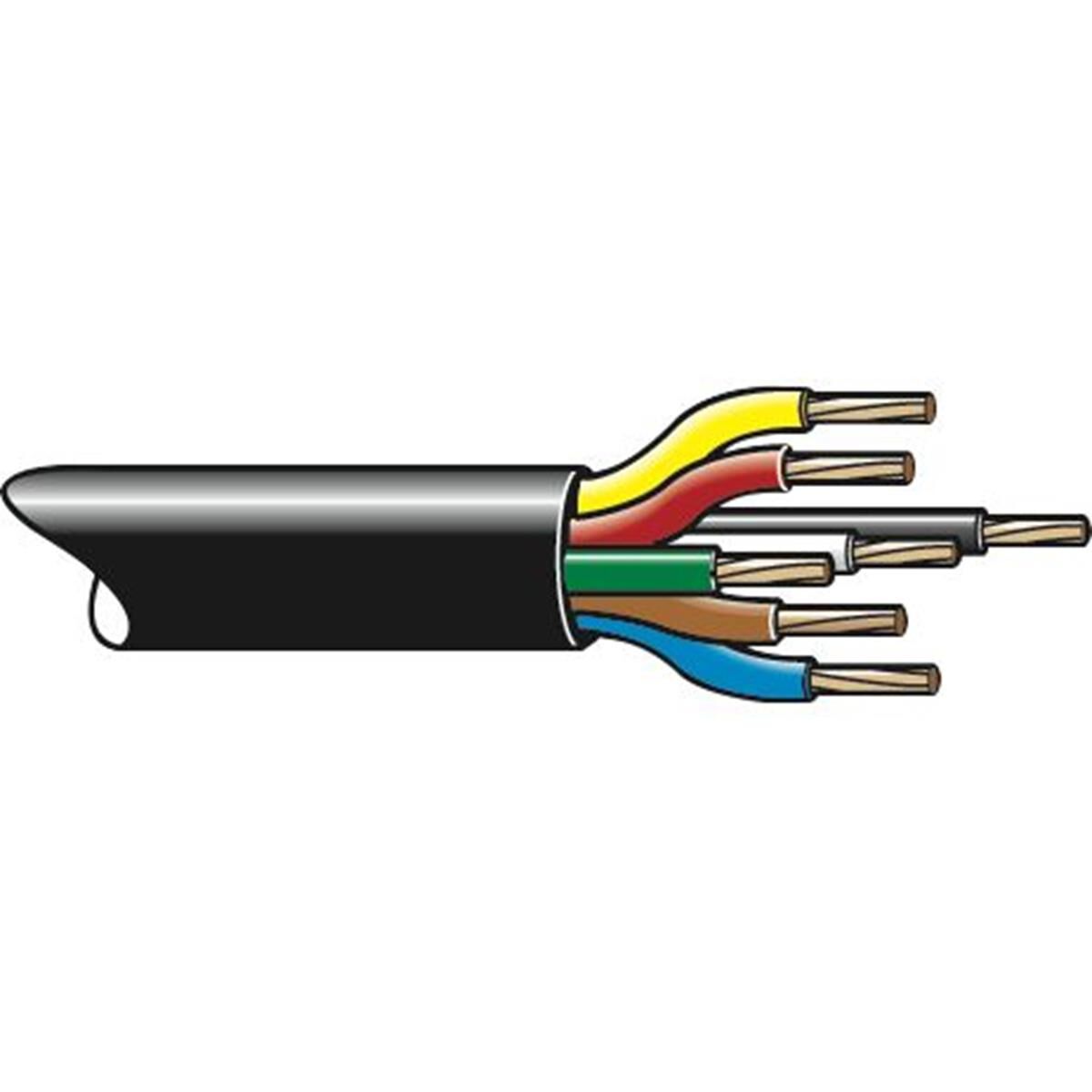 TYCAB 2.5mm Seven Core Trailer Cable with Black Sheath 30M - (8/0.32 ...