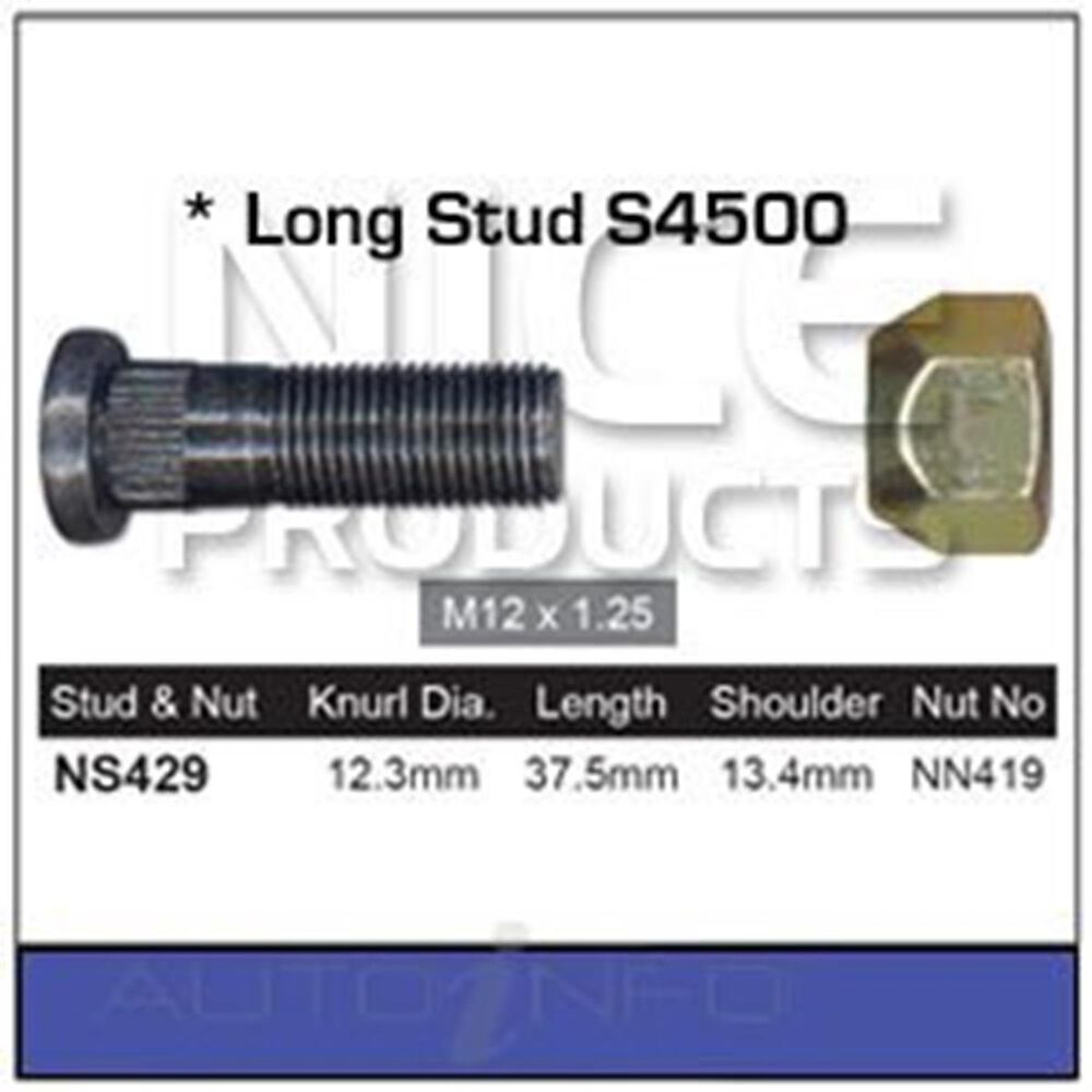 Nice Wheel Stud And Nut Set - NS429 | Supercheap Auto