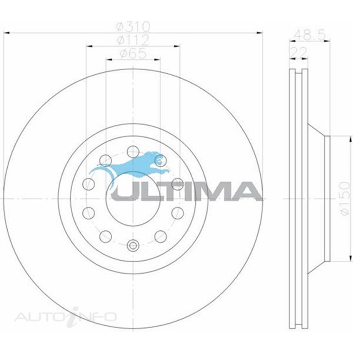 Ultima Brake Rotor - Single, AAP2809 | Supercheap Auto