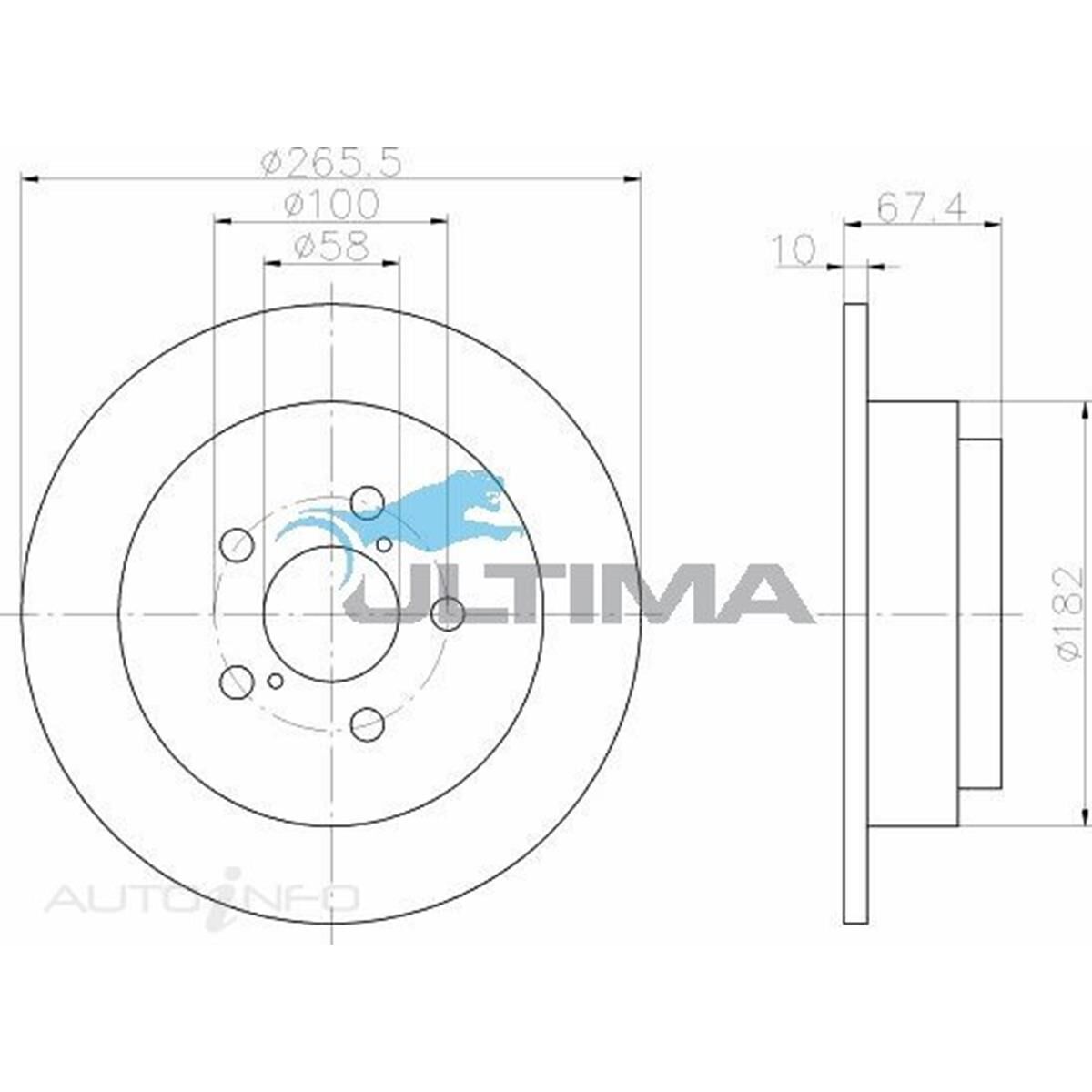 Ultima Brake Rotor - Single, AAP644 | Supercheap Auto