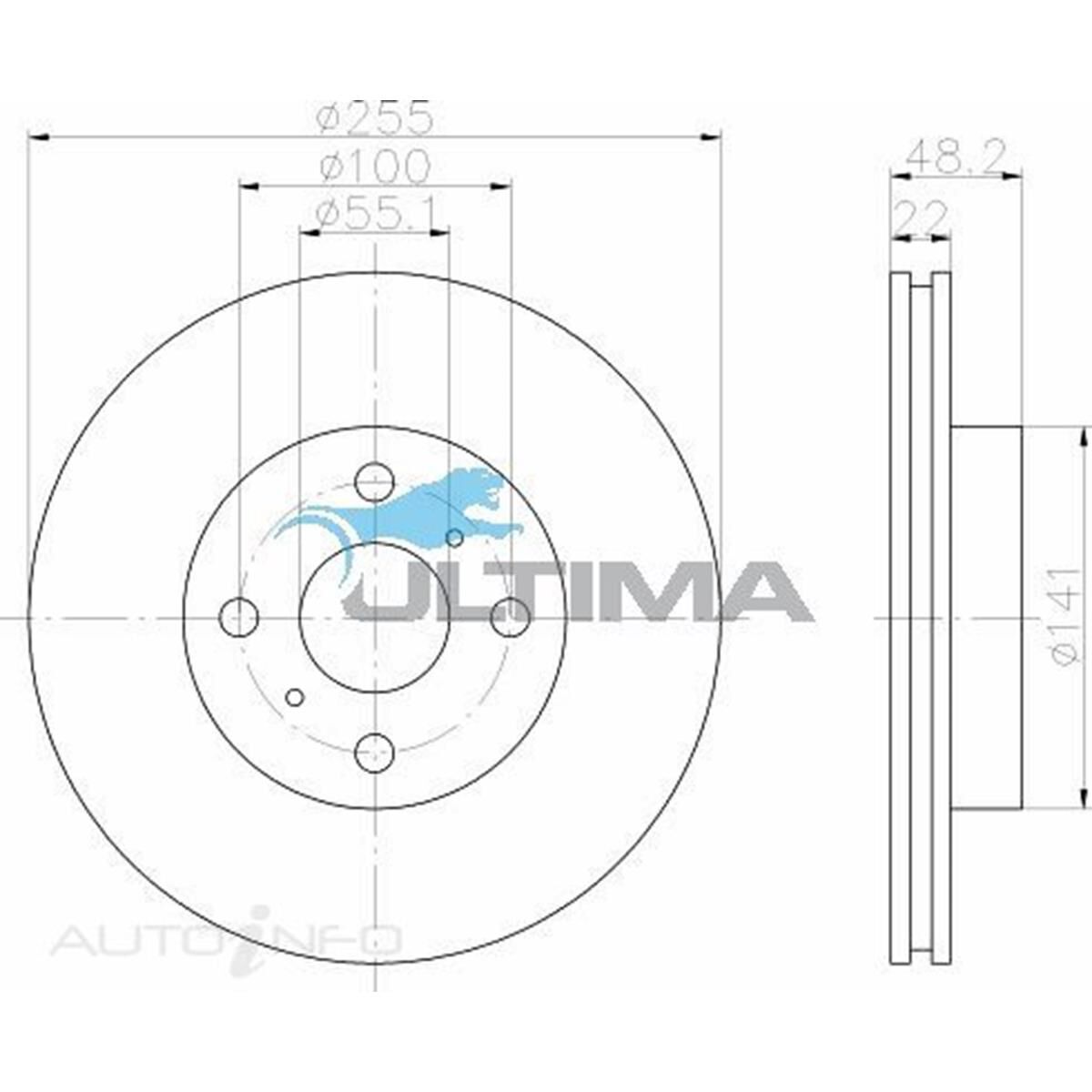 Ultima Brake Rotor - Single, AAP709 | Supercheap Auto
