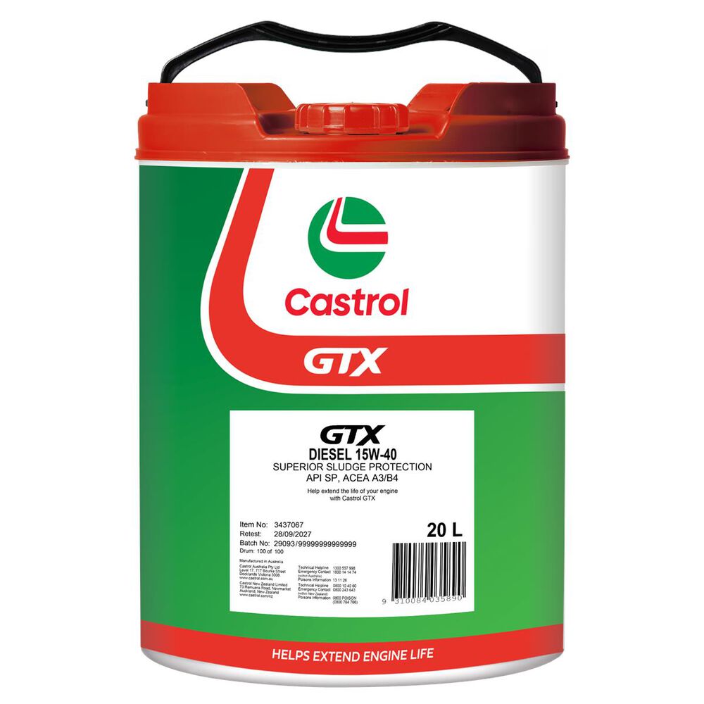 Castrol GTX Diesel 15W-40 20L - 3437067 | Supercheap Auto