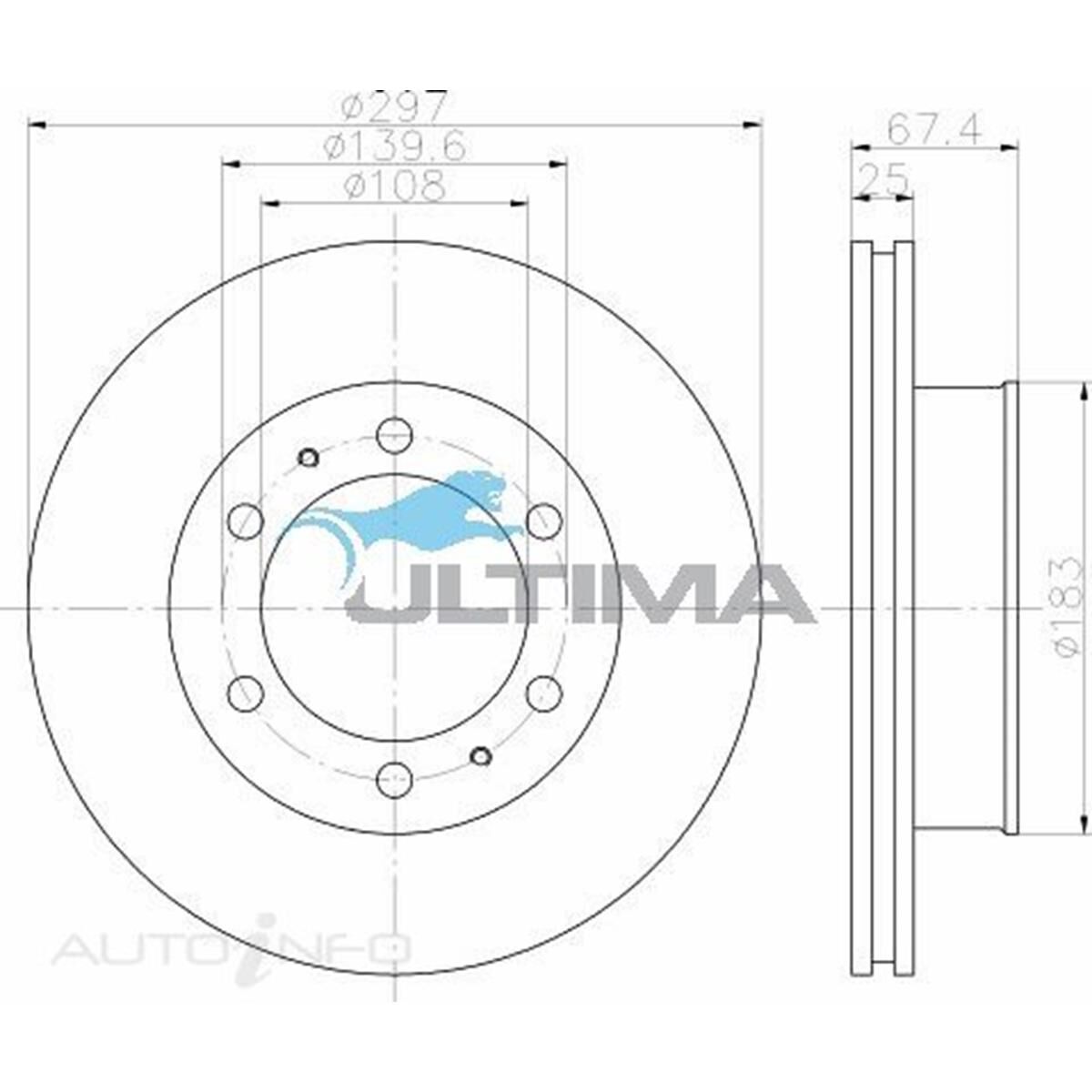 Ultima Brake Rotor - Single, AAP2714 | Supercheap Auto