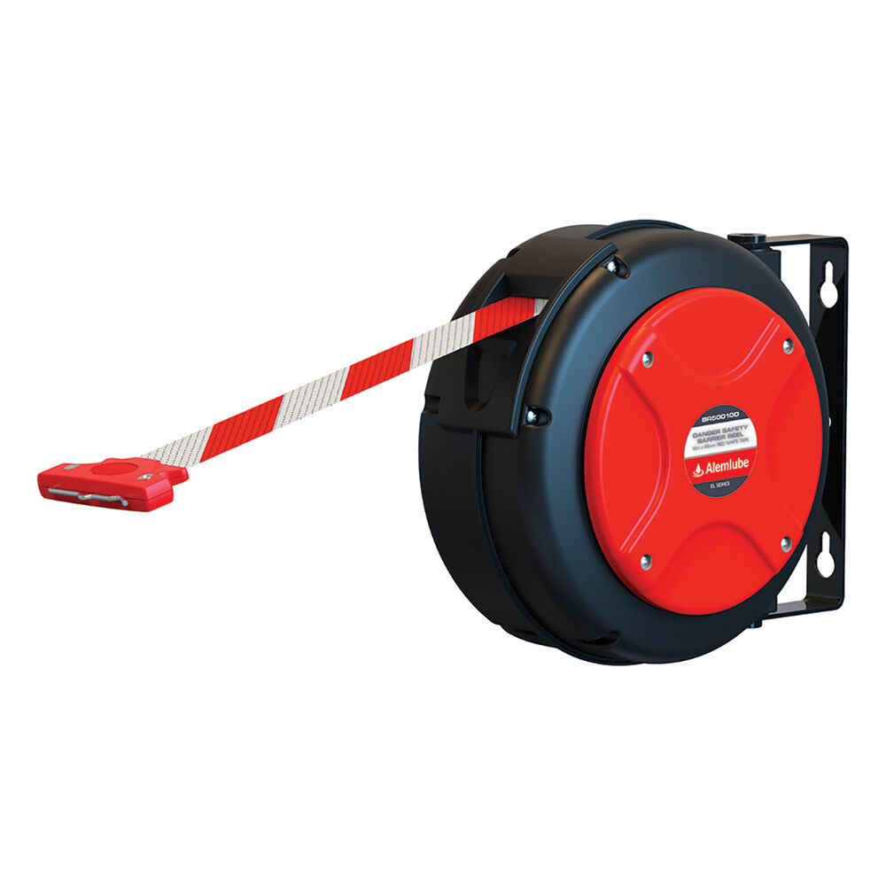 Alemlube Safety Barrier Reel, Danger Red/White BR50010D | Supercheap Auto