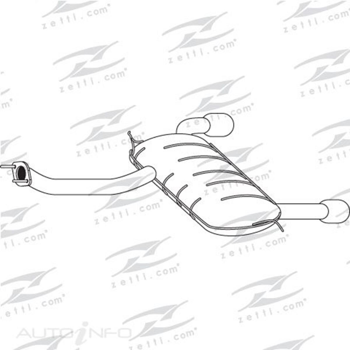 Redback Mufflers Bolt-On to suit Hyundai Tucson 2.7L 4WD 04-09 Rear ...