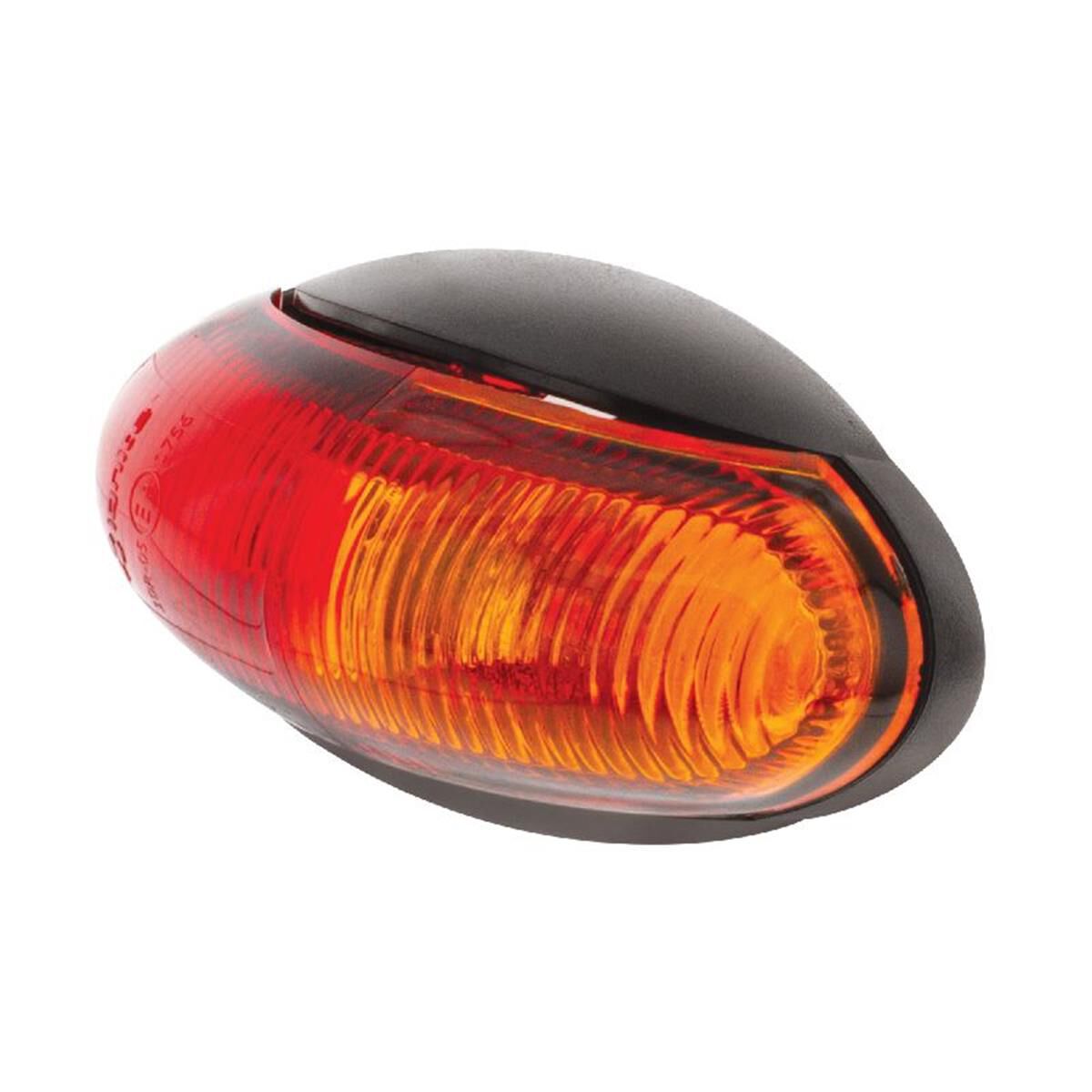 Ignite LED Amber/Red Side Marker Lamp with Black Housing & Colour Lens ...